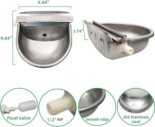 Automatic Filling Steel Pet Water Trough – OfficialDogHouse